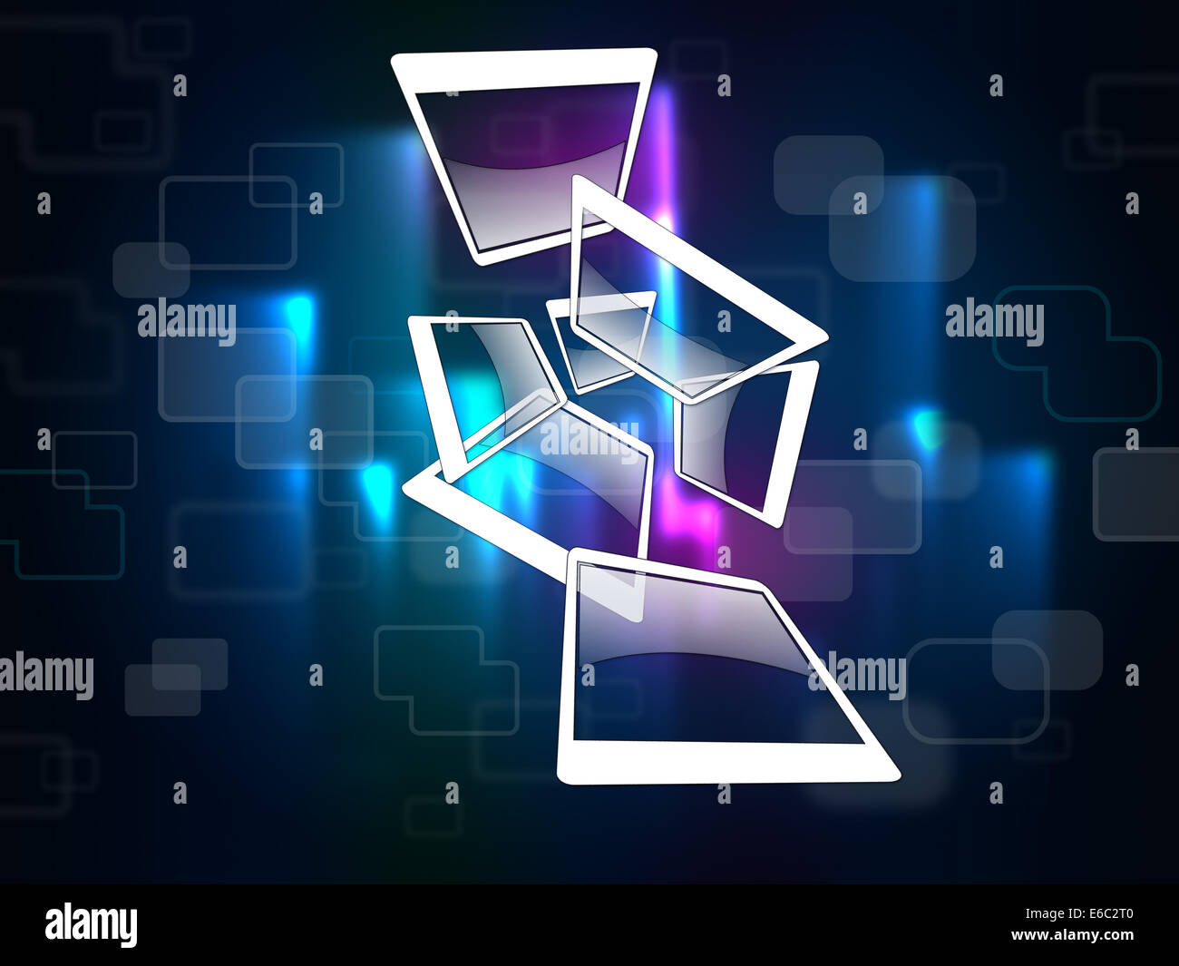 Background Squares Representing Light Burst And Glowing Stock Photo - Alamy