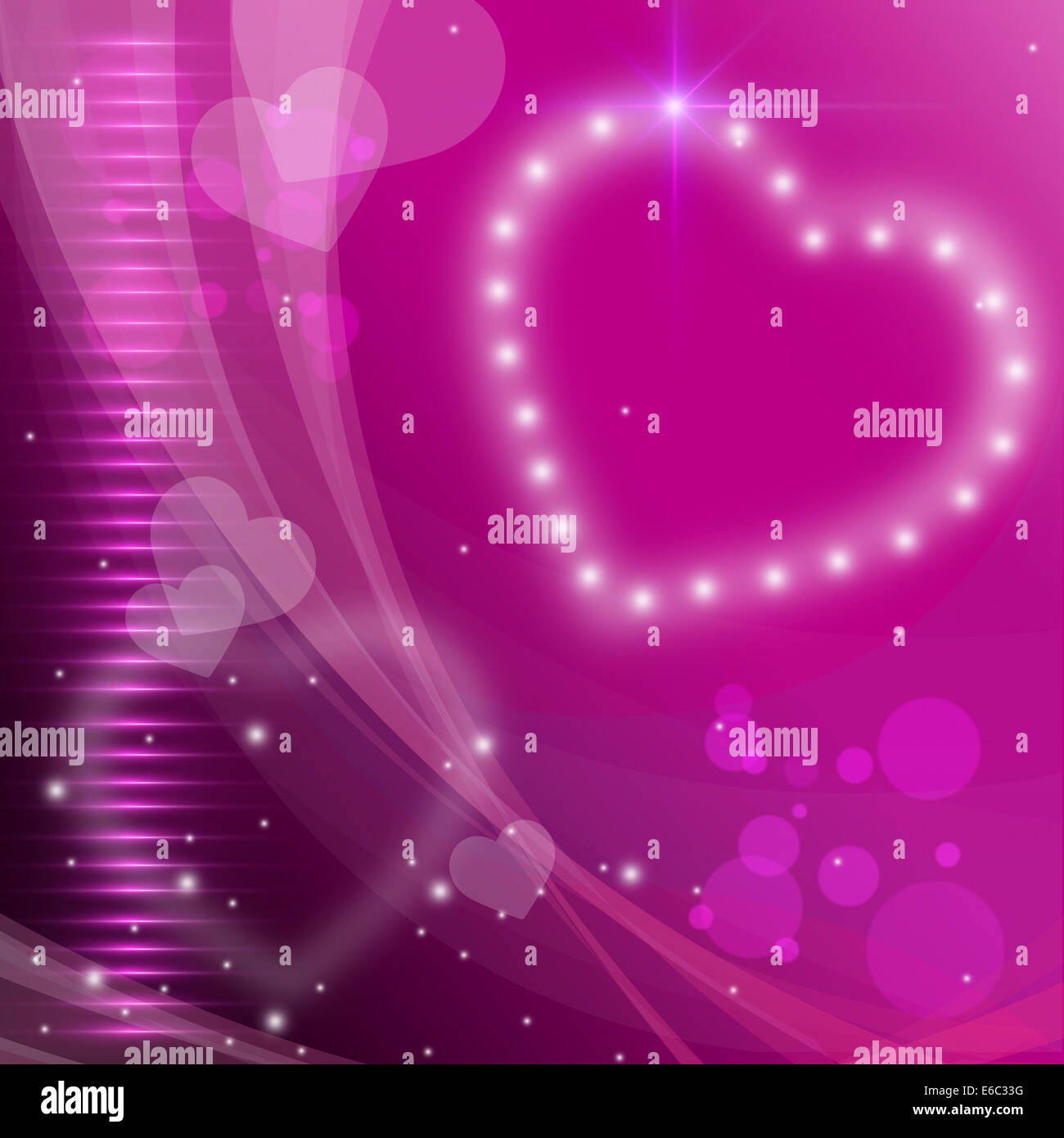 Glow Heart Showing Light Burst And Love Stock Photo - Alamy