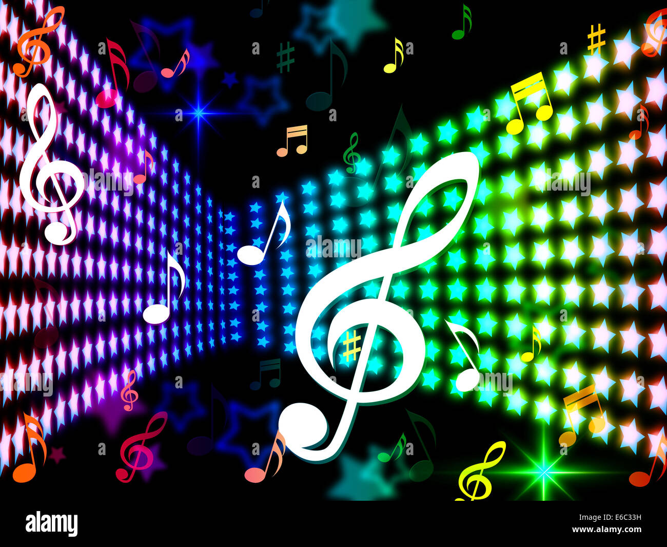 Background Notes Meaning Sheet Music And Notation Stock Photo - Alamy