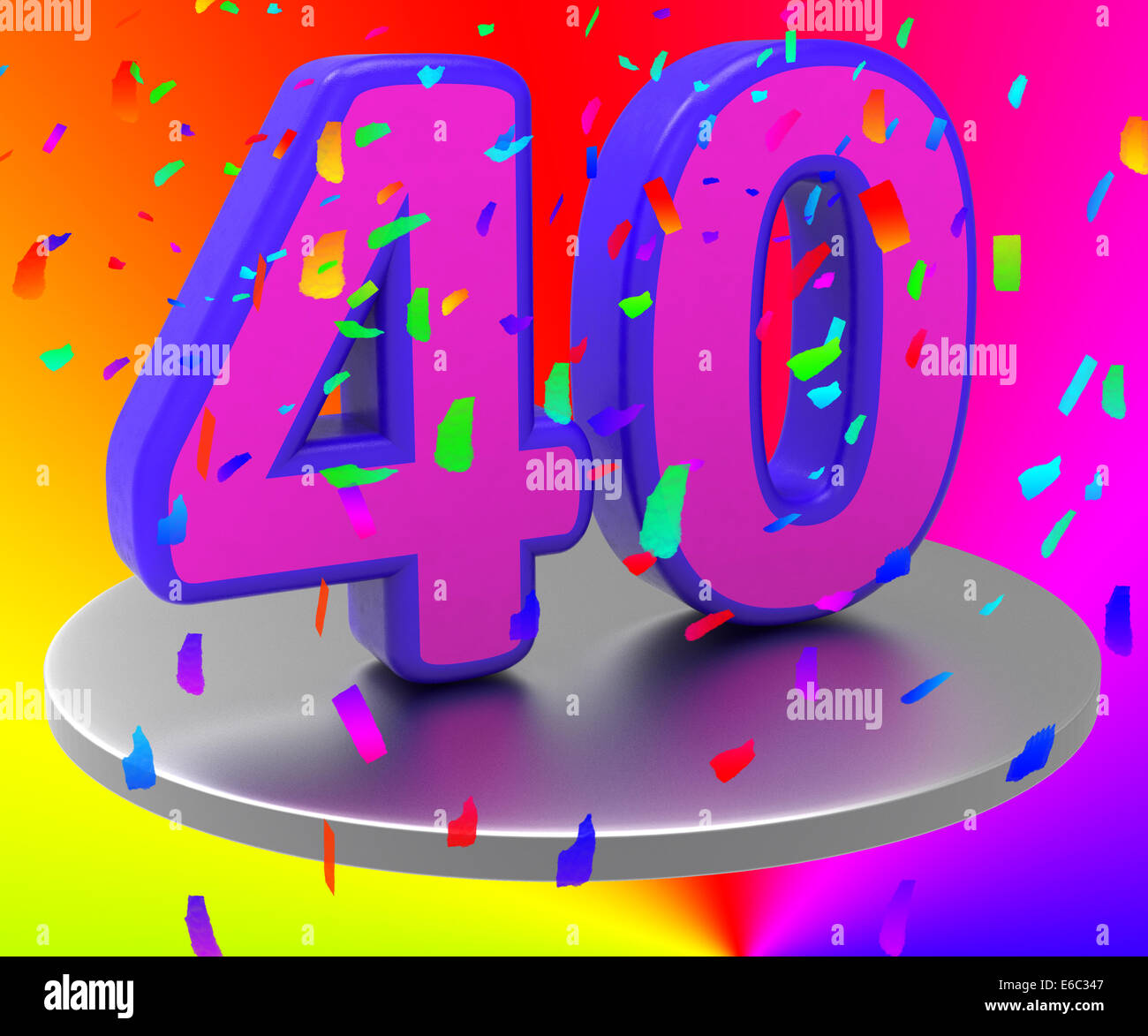 Forty Birthday Meaning Happy Anniversary And Marriage Stock Photo - Alamy