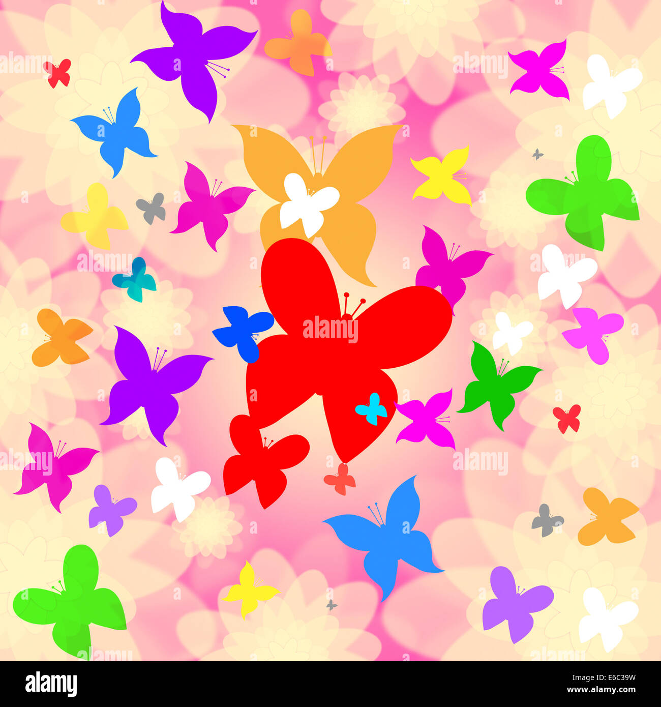 Summer Butterflies Indicating Heat Hot And Creature Stock Photo - Alamy