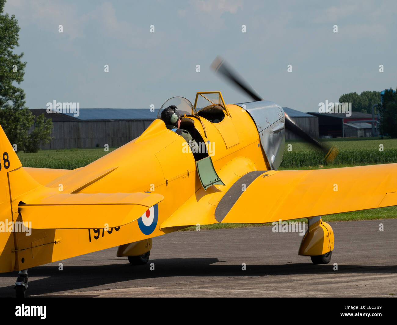 british Miles Magister 1930s vintage RAF training aircraft at Breighton ...