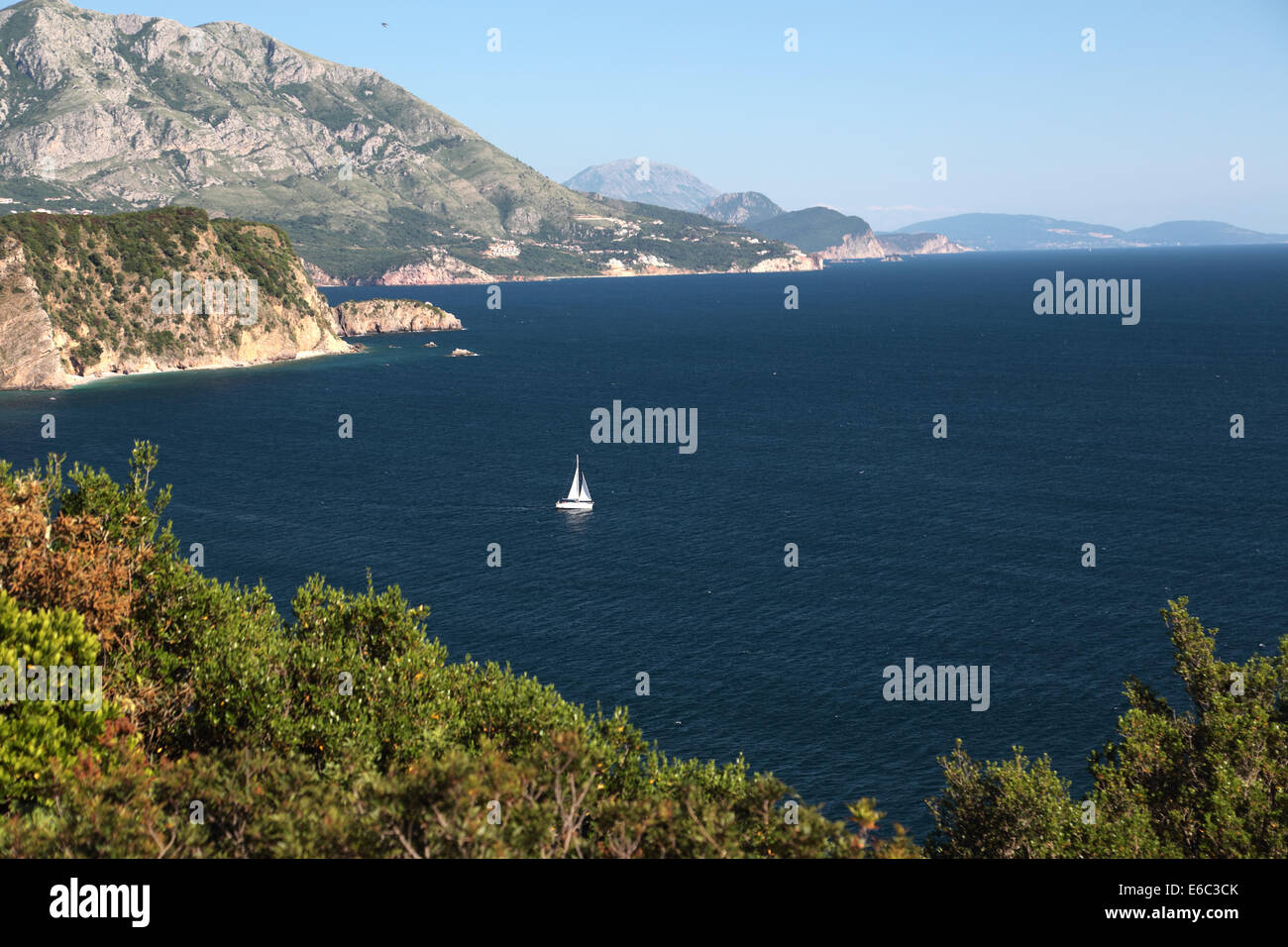 The coastline of the Adriatic. Views of the beaches of the Adriatic sea ...
