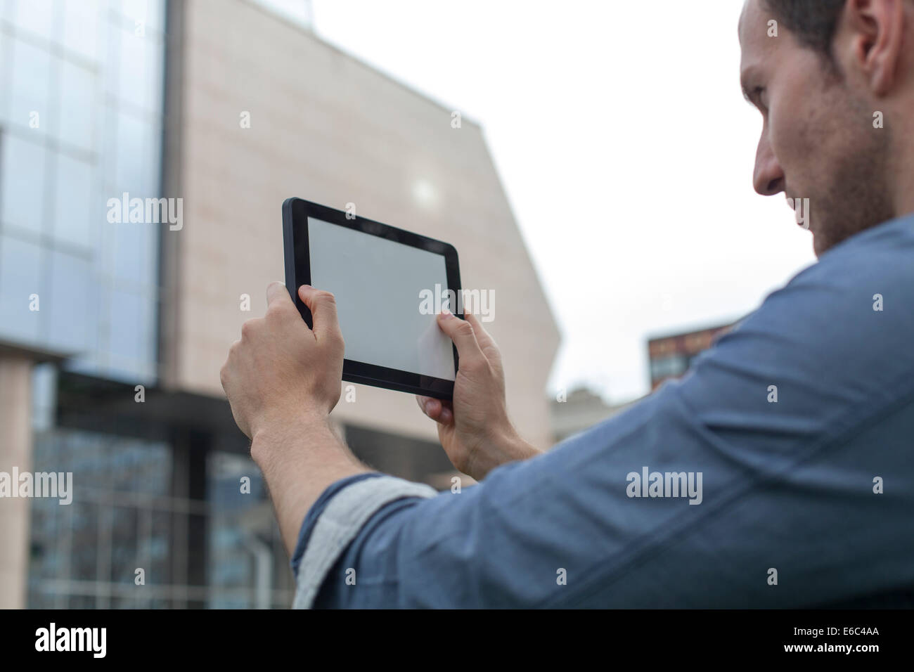 Taking picture with digital tablet Stock Photo - Alamy