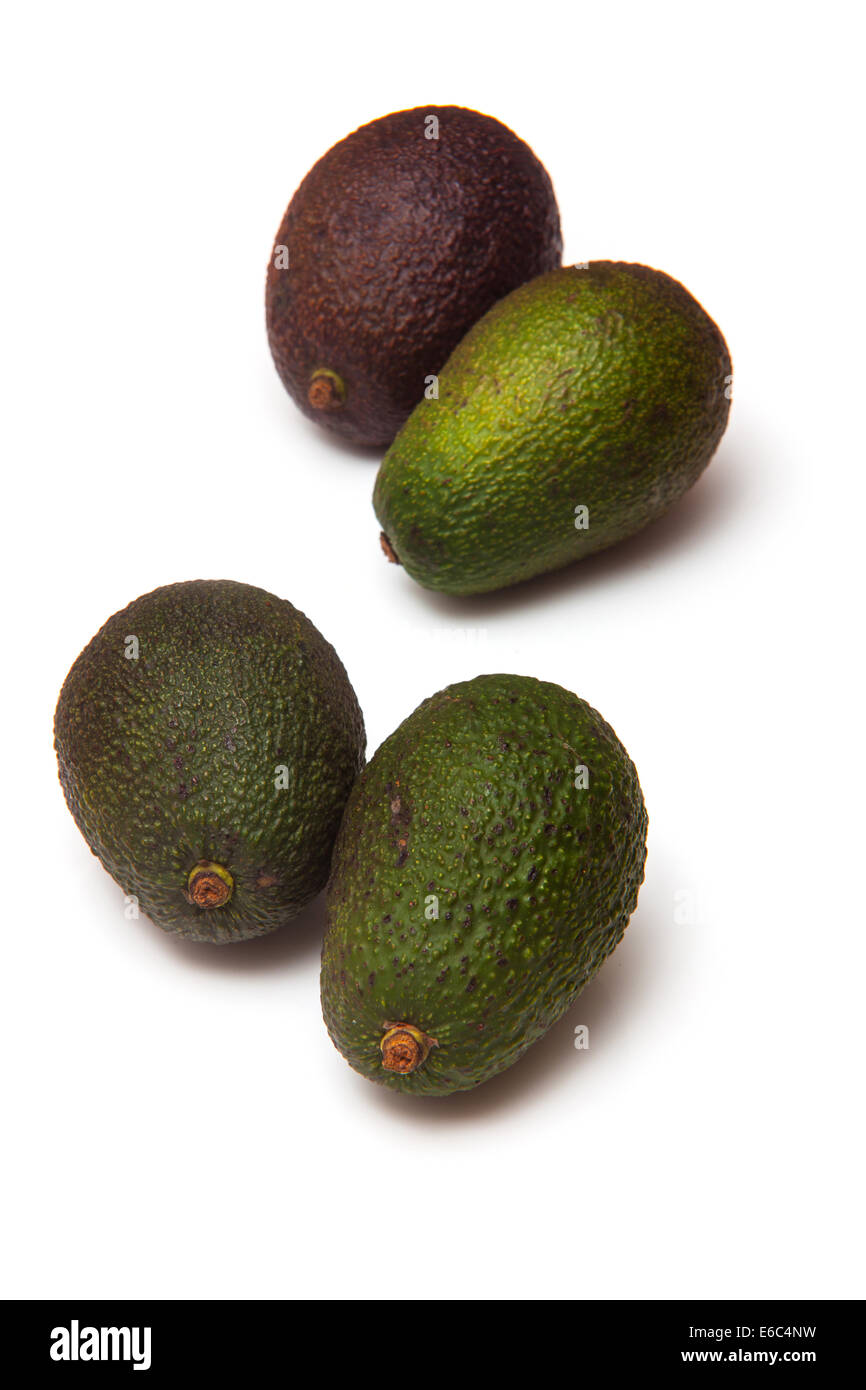 Avocado's isolated on a white studio background Stock Photo - Alamy