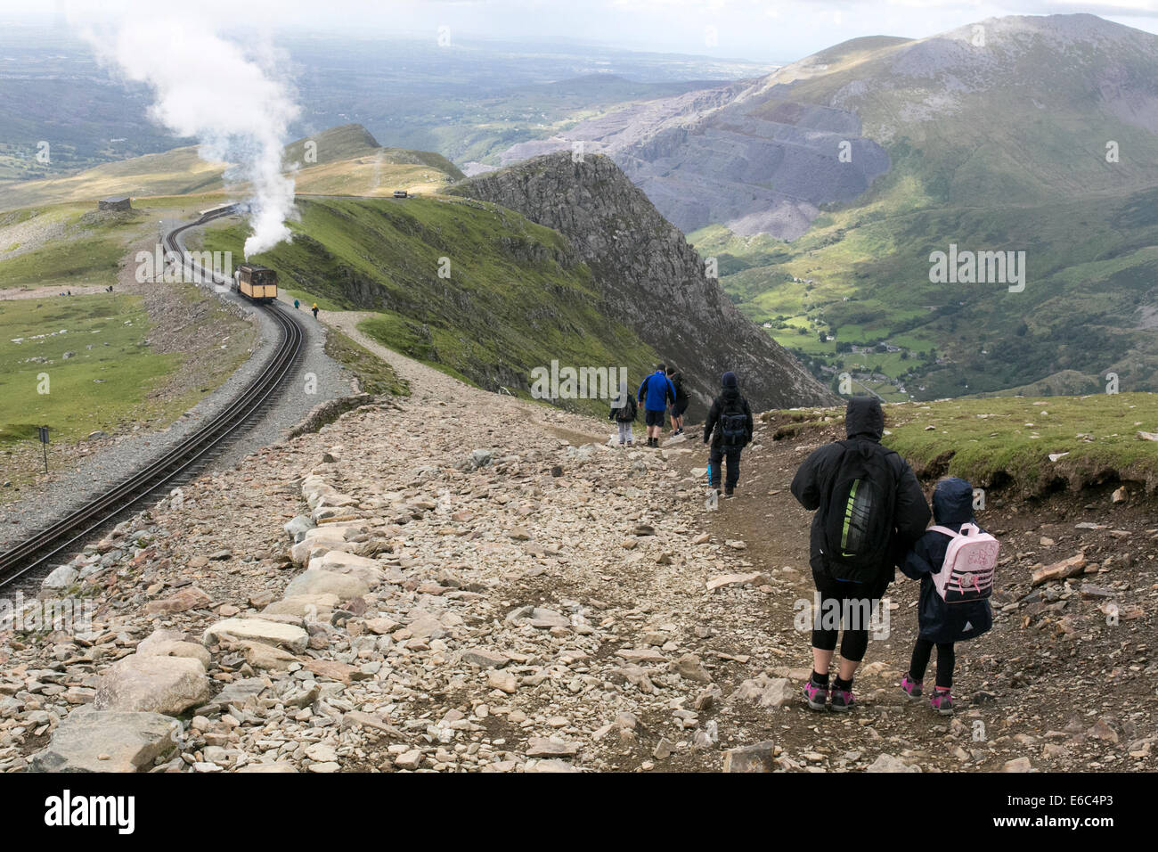 Snowdon , Snowdonia , Wales steam train Stock Photo - Alamy