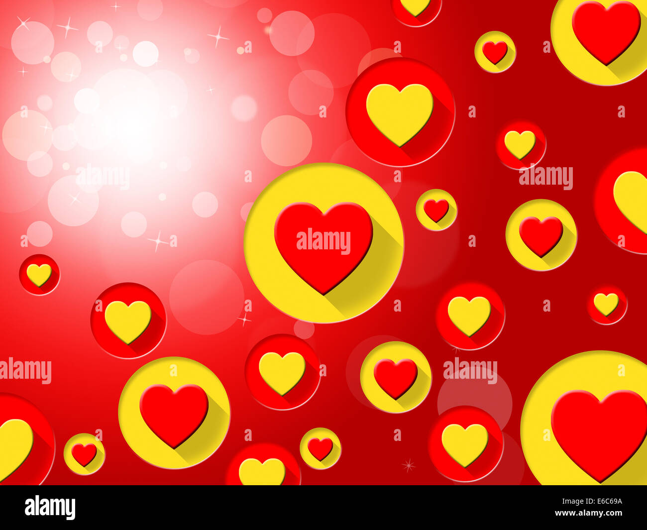 Hearts Background Indicating Text Space And Design Stock Photo - Alamy