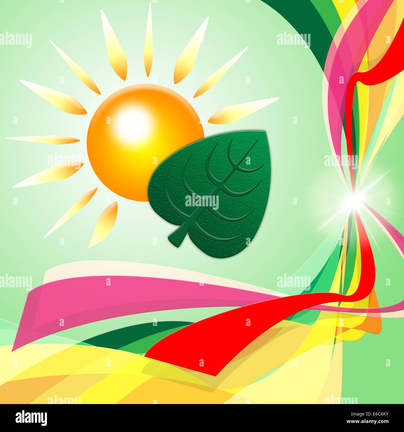 Eco Sun Representing Earth Friendly And Natural Stock Photo - Alamy