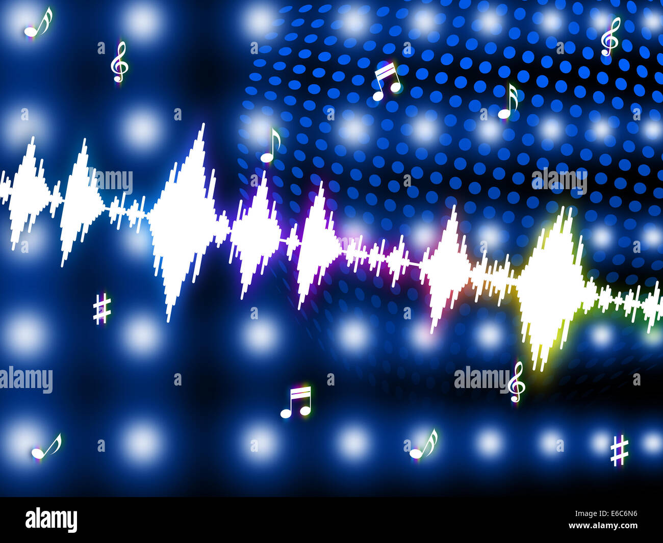 Sound Wave Meaning Frequency Amplifier And Graph Stock Photo - Alamy