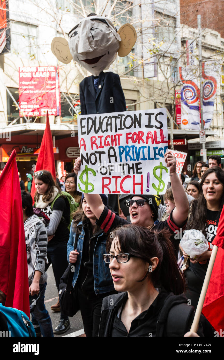 Student union australia protest hi-res stock photography and images - Alamy