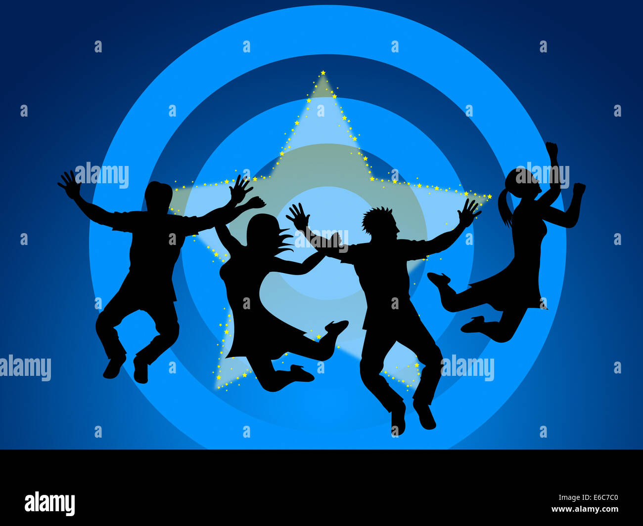 Star Joy Meaning Cheerful Child And Childhood Stock Photo - Alamy