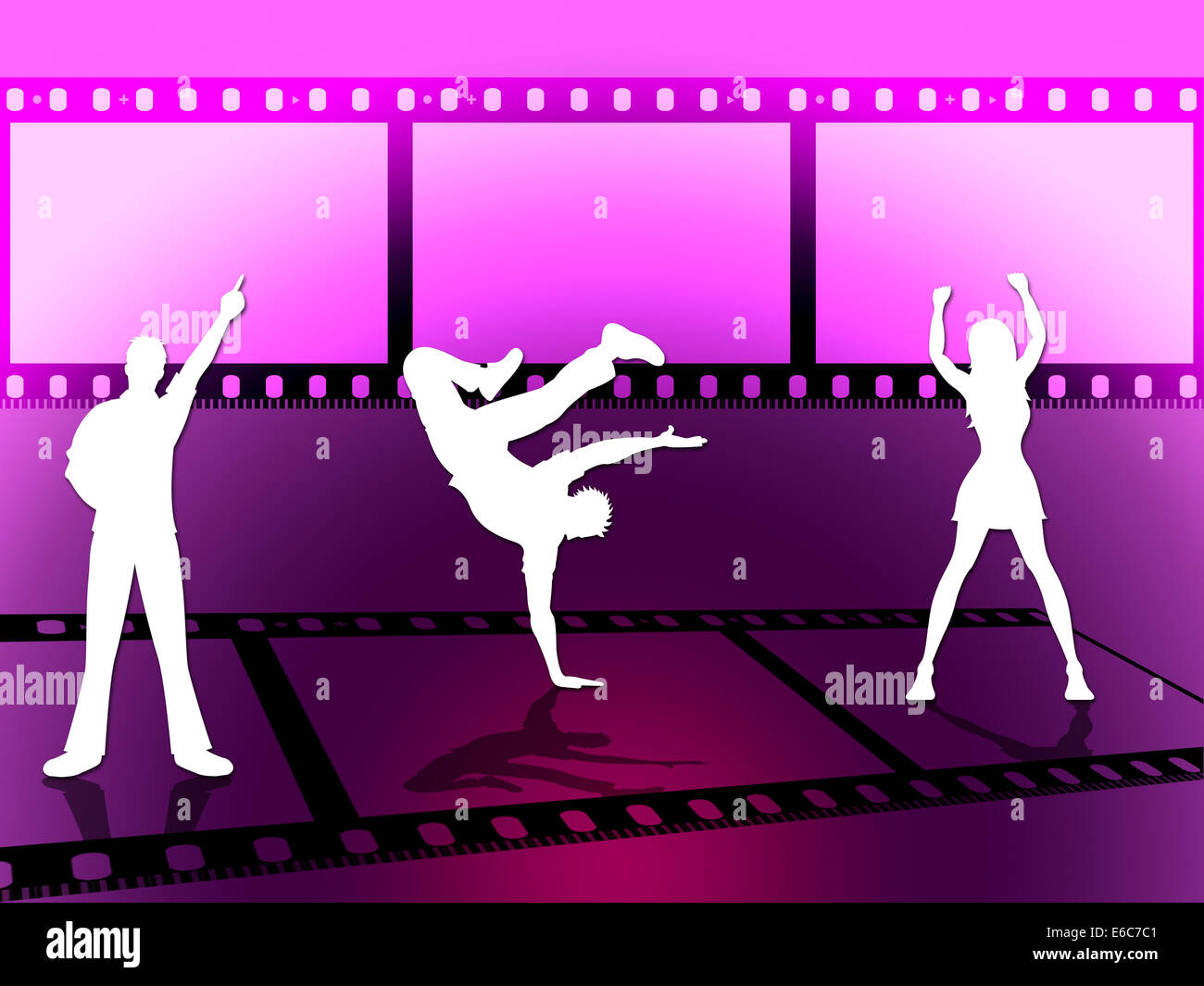 Disco Dancing Representing Camera Film And Nightclub Stock Photo - Alamy