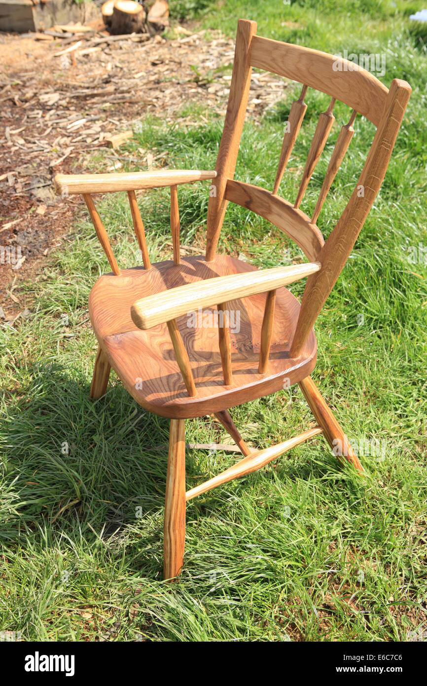 A windsor made by David Saltmarsh using traditional tools Stock Photo ...