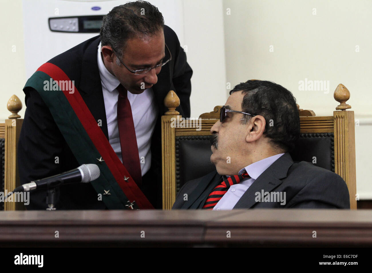 Cairo, Egypt. 20th Aug, 2014. An Egyptian Judge Mohammed Nagui a ...