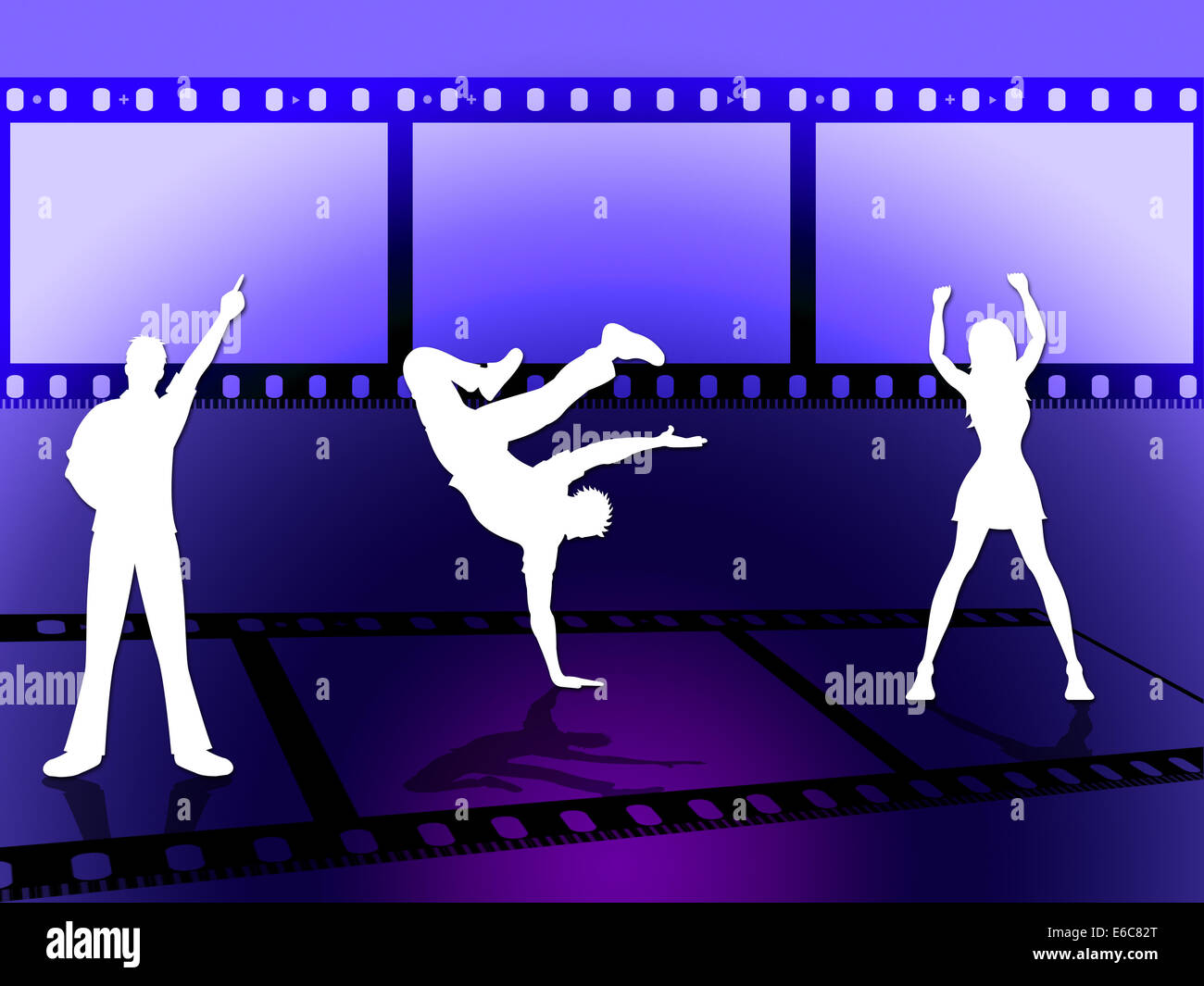 Filmstrip Disco Representing Cinematography Dance And Celebration Stock ...