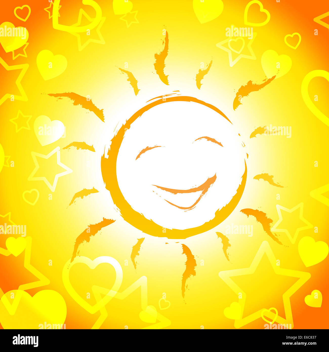 Smile Background Representing Positive Summer And Backdrop Stock Photo ...