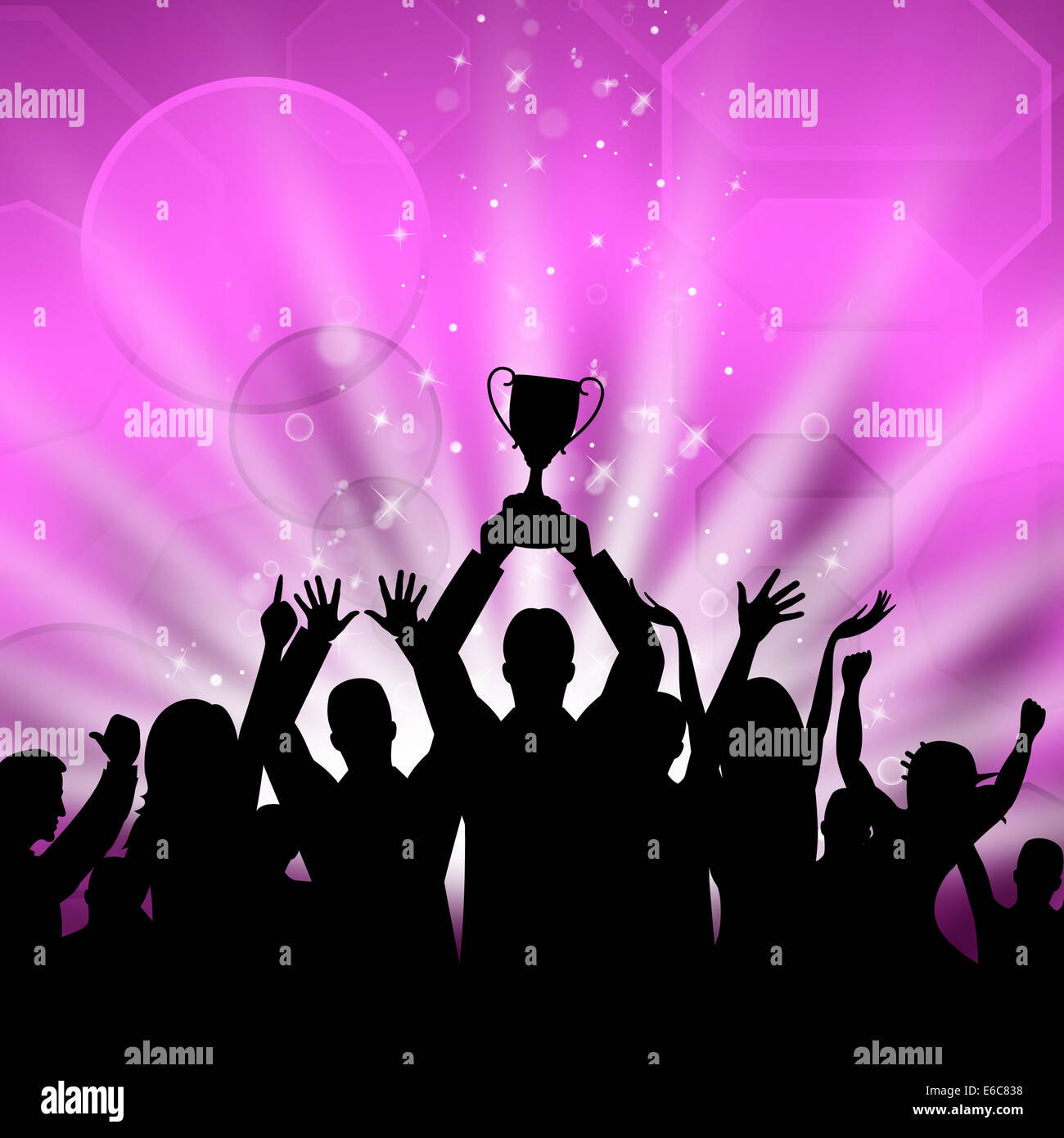 Trophy Win Meaning First Place And Contest Stock Photo - Alamy