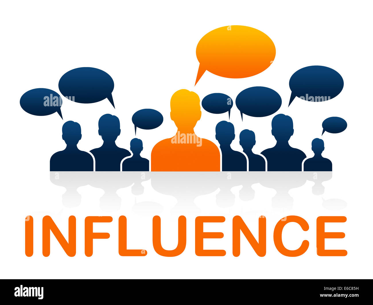 Influence Leadership Meaning Management Led And Direction Stock Photo ...