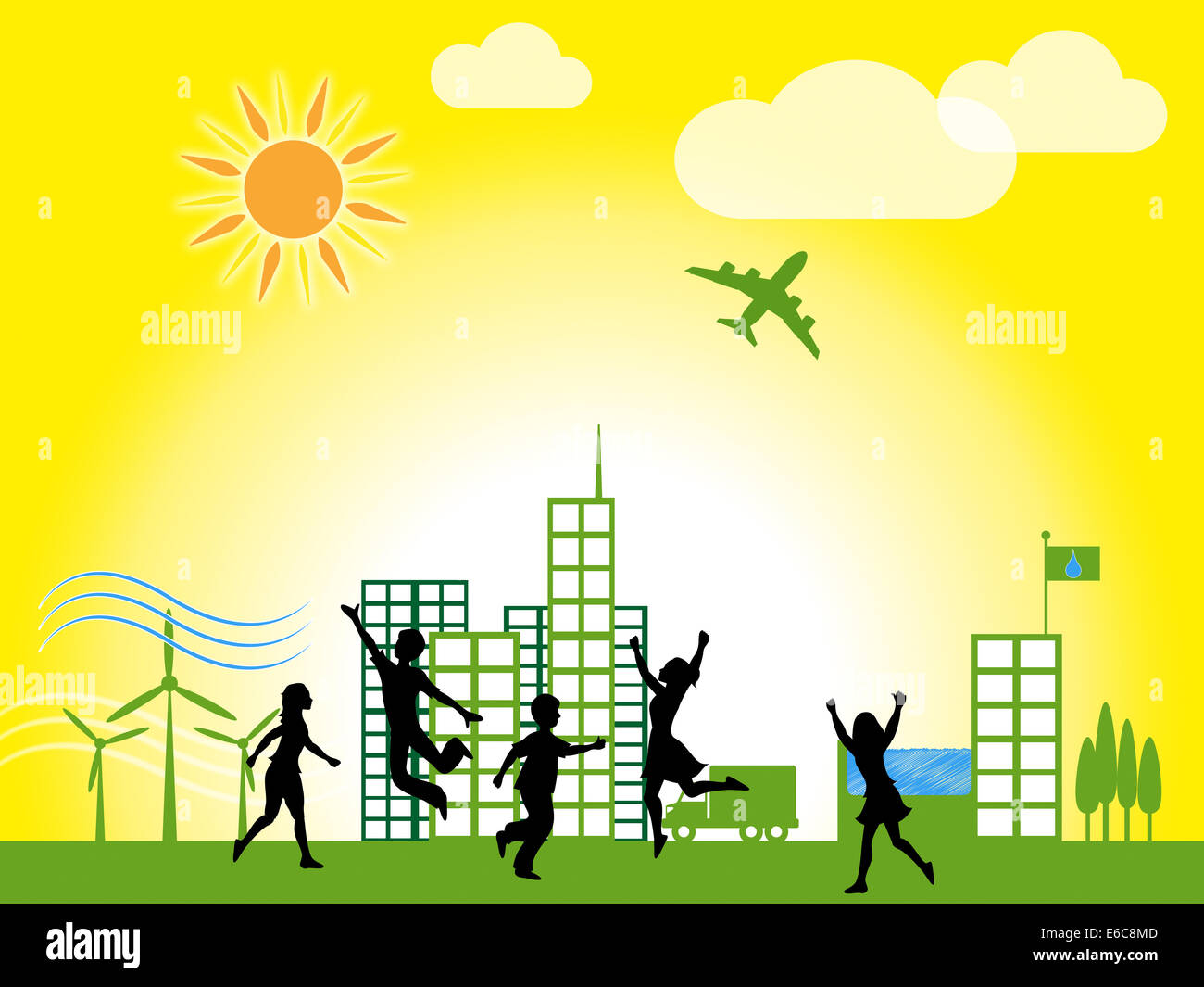 Playing Kids Indicating Free Time And Fun Stock Photo - Alamy