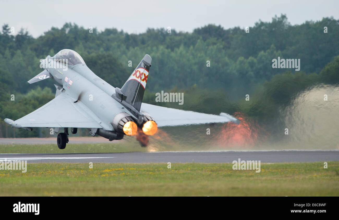 RAF Eurofighter Typhoon with Special Tail Livery on display during the ...