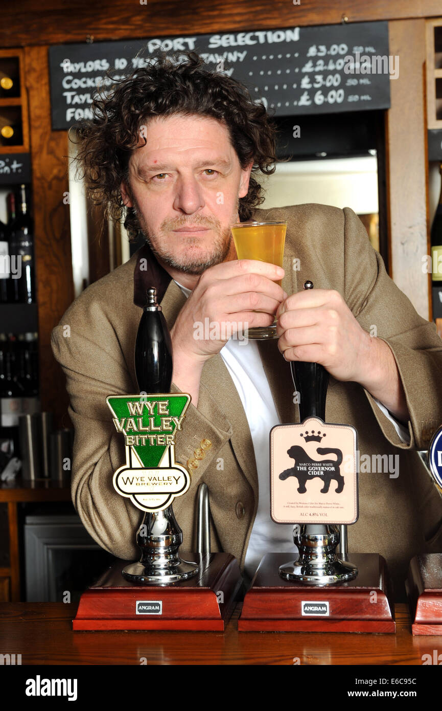 Celebrity Chef Marco Pierre White with his cider The Governor which is ...