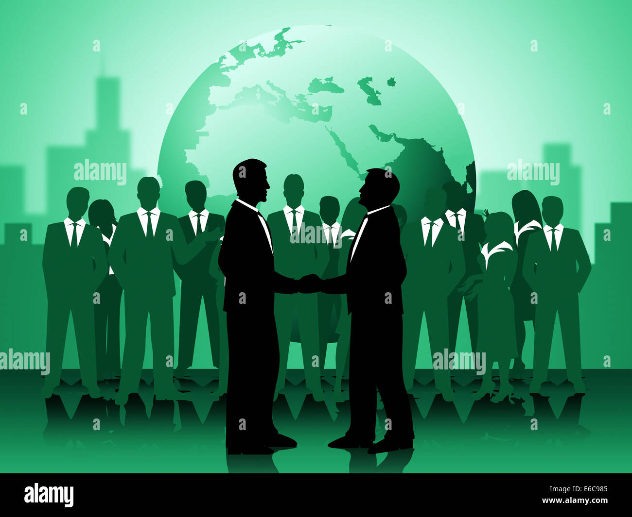 Globe Partnership Showing Work Together And Globalisation Stock Photo ...