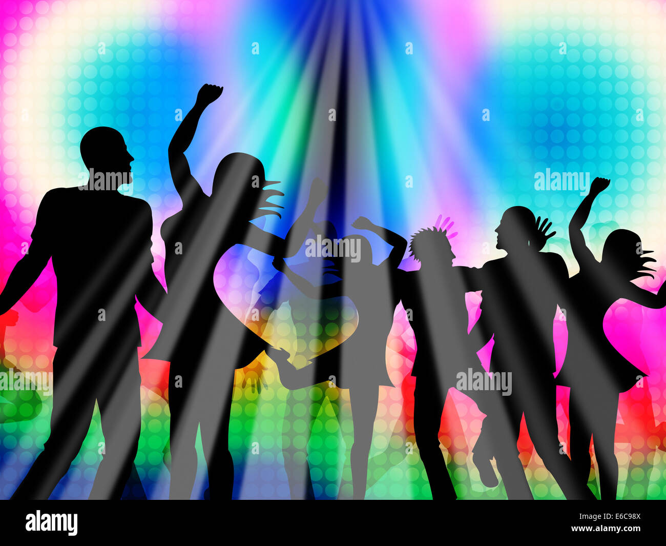 Dancing Party Meaning Fun Nightclub And Cheerful Stock Photo - Alamy