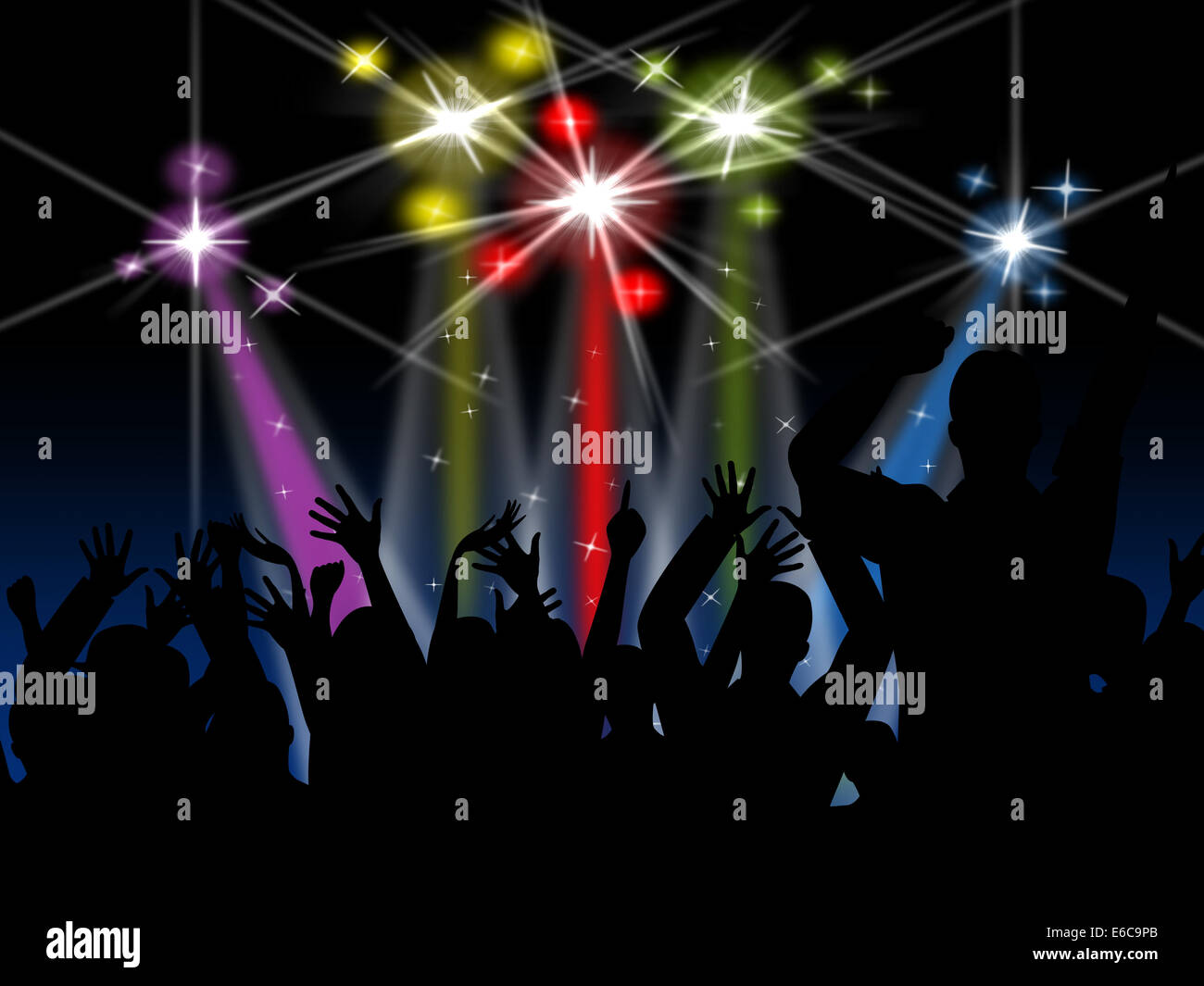 Disco Party Meaning Beam Of Light And Beams Of Light Stock Photo - Alamy