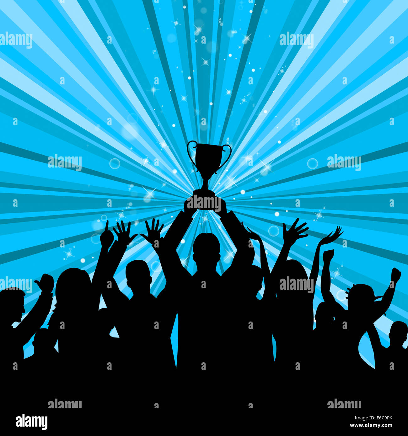 Trophy Celebrate Indicating First Place And Party Stock Photo - Alamy