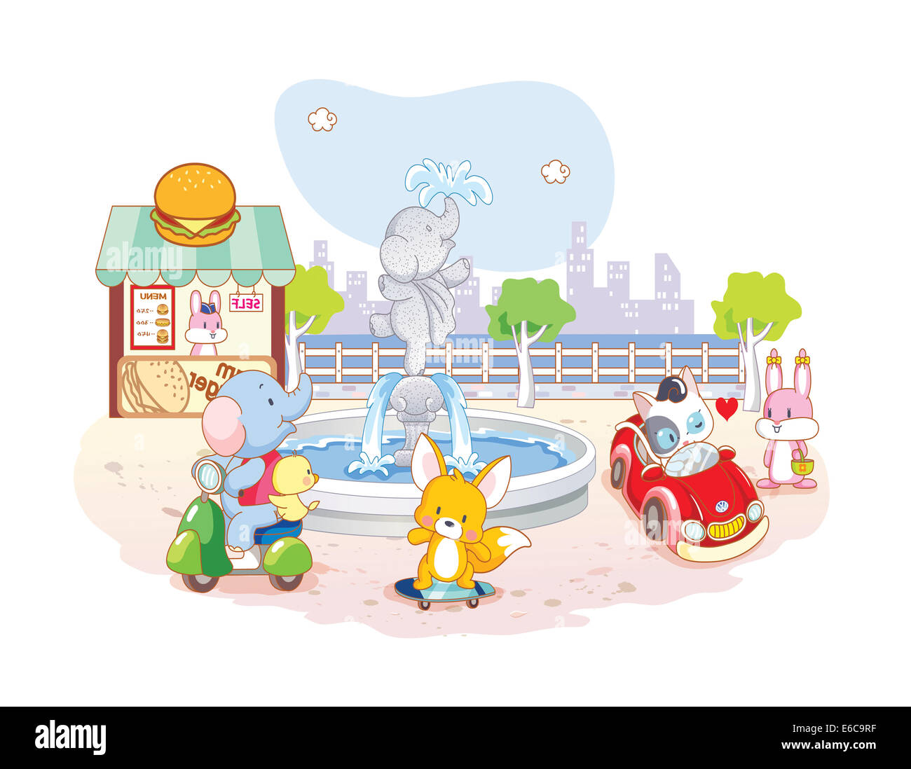 Cartoon park hi-res stock photography and images - Alamy