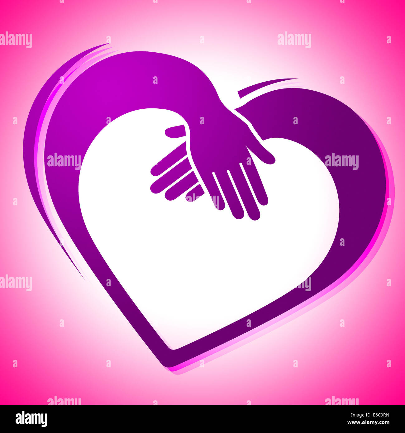 Holding Hands Meaning Heart Shape And Romance Stock Photo - Alamy