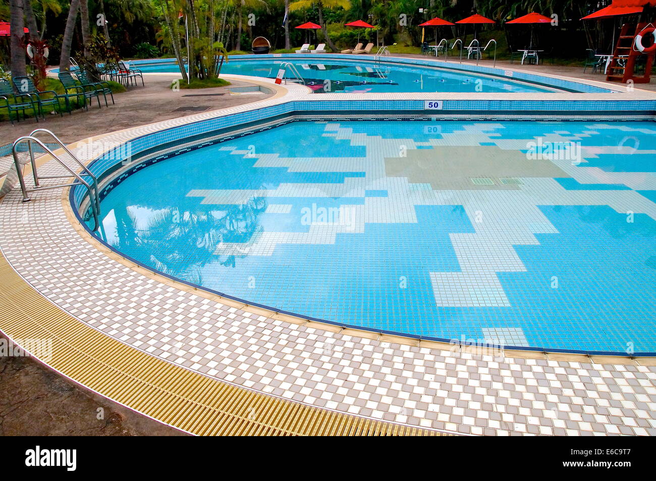 The close view of swimming pool in hotel Stock Photo - Alamy