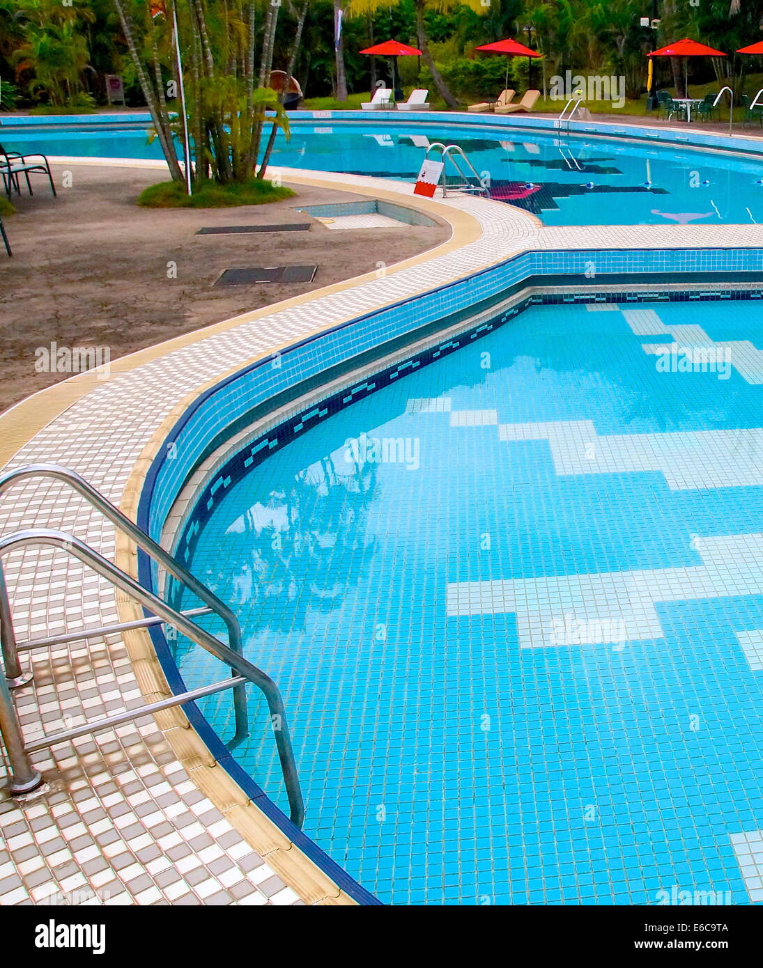 The close view of swimming pool in hotel Stock Photo - Alamy