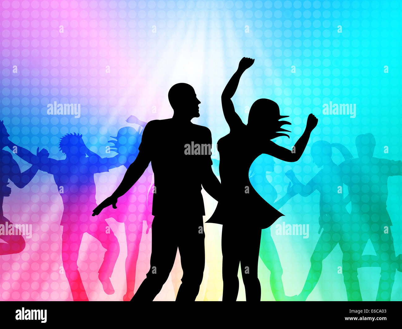 Dancing Disco Showing Dancer Cheerful And Parties Stock Photo - Alamy