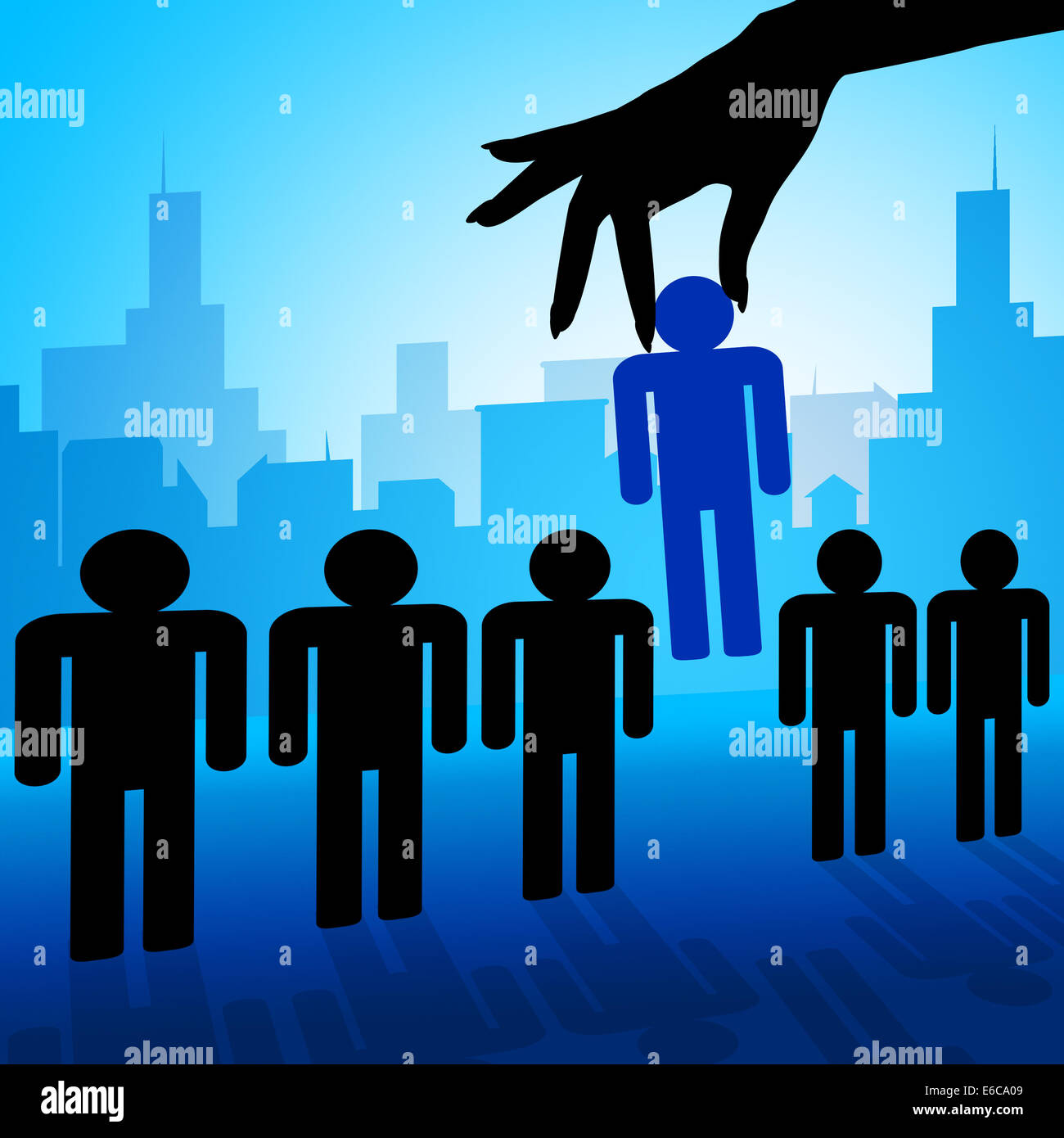 Stand Out Indicating Chosen One And Selection Stock Photo - Alamy
