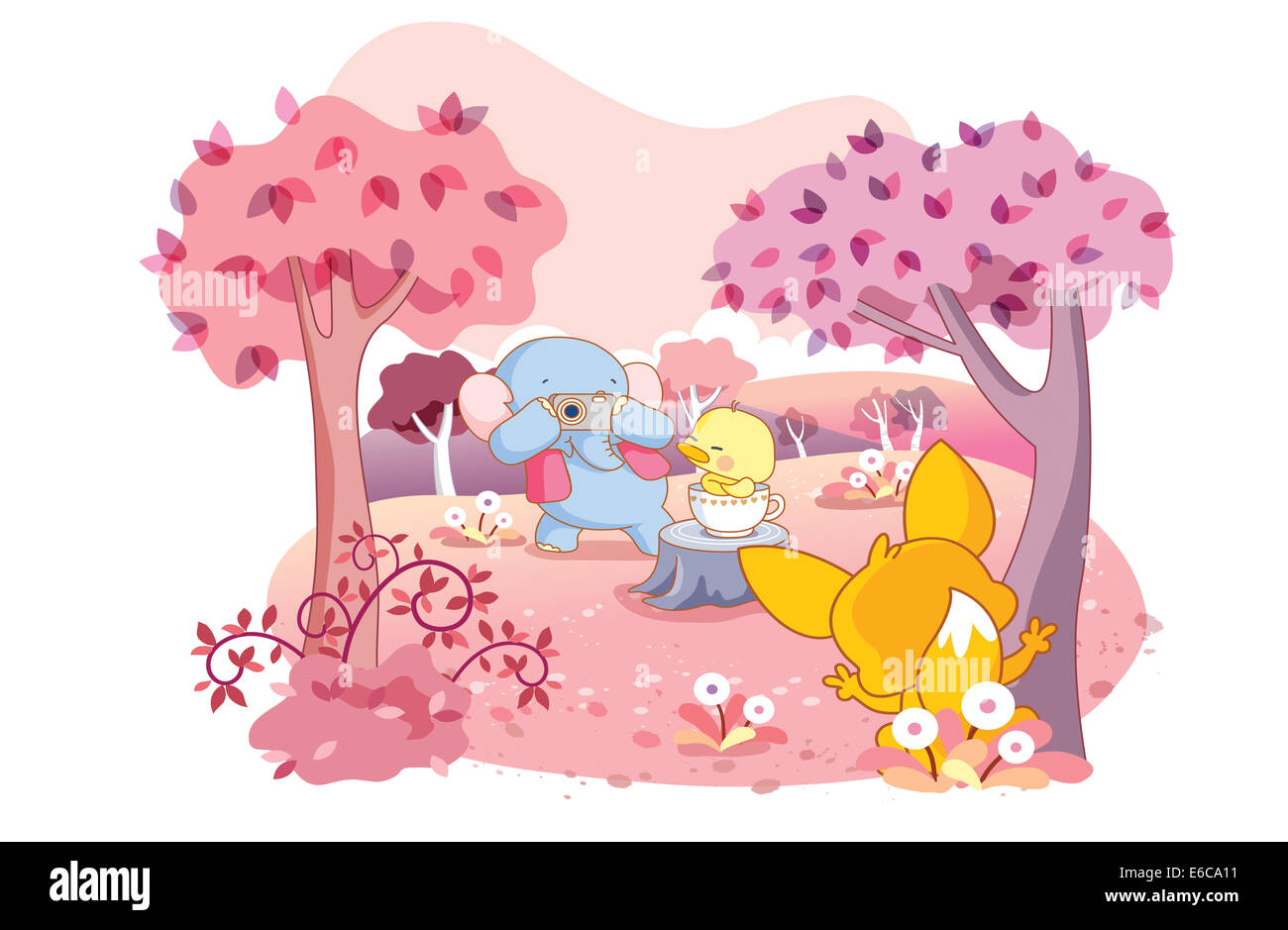 cartoon animals in action Stock Photo - Alamy