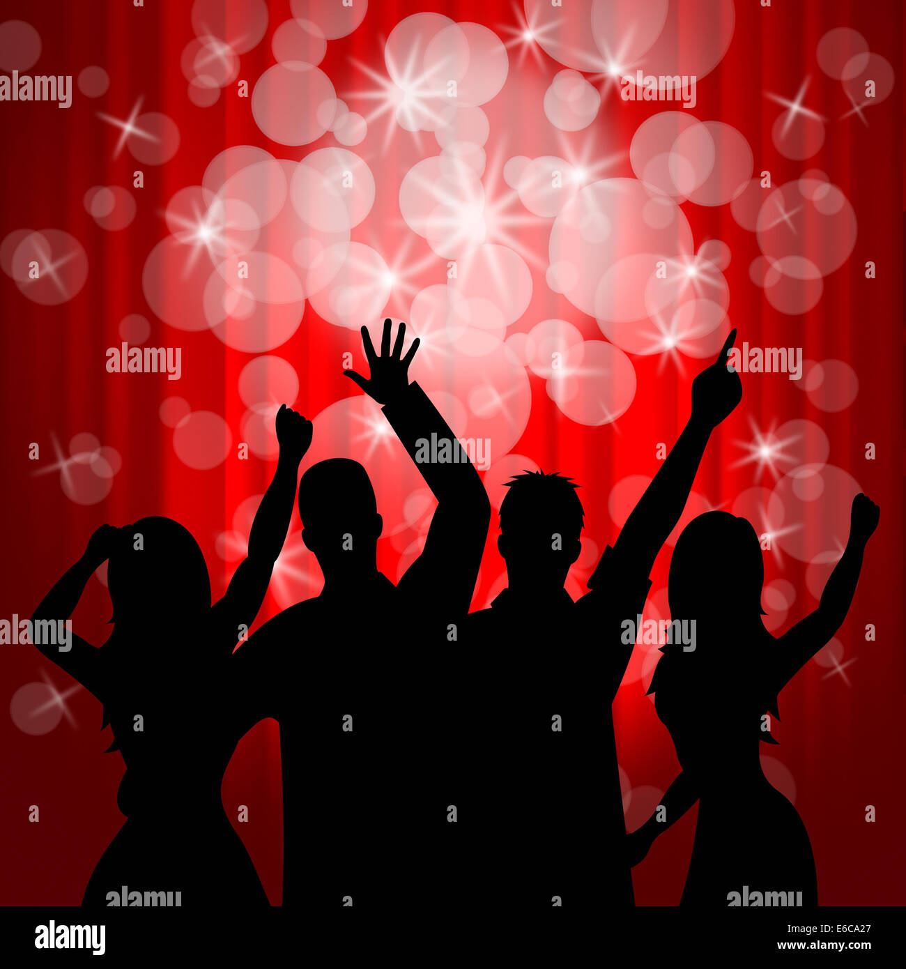 Party Dancing Indicating Disco Music And Celebration Stock Photo - Alamy