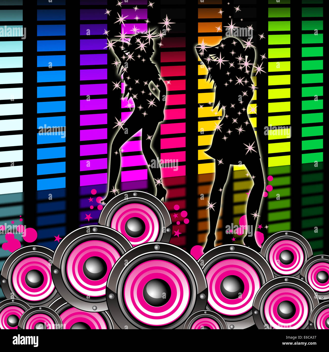 Dancing Music Indicating Sound Track And Graphic Stock Photo - Alamy