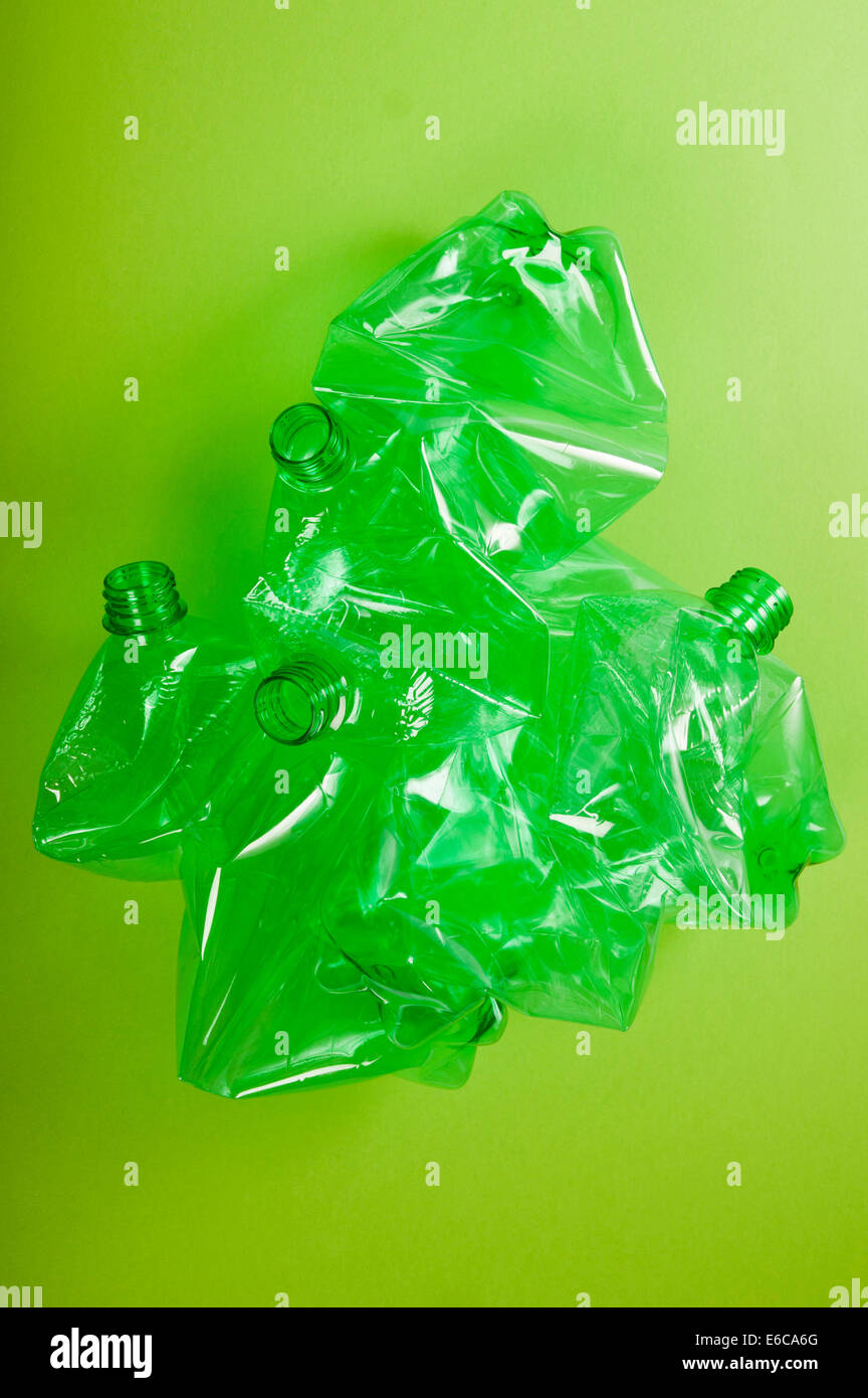 crumpled plastic bottles Stock Photo - Alamy