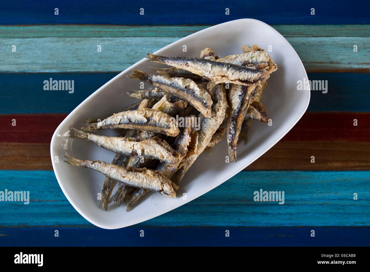 Ingredients and plates mixing modern and Mediterranean flavors Stock ...