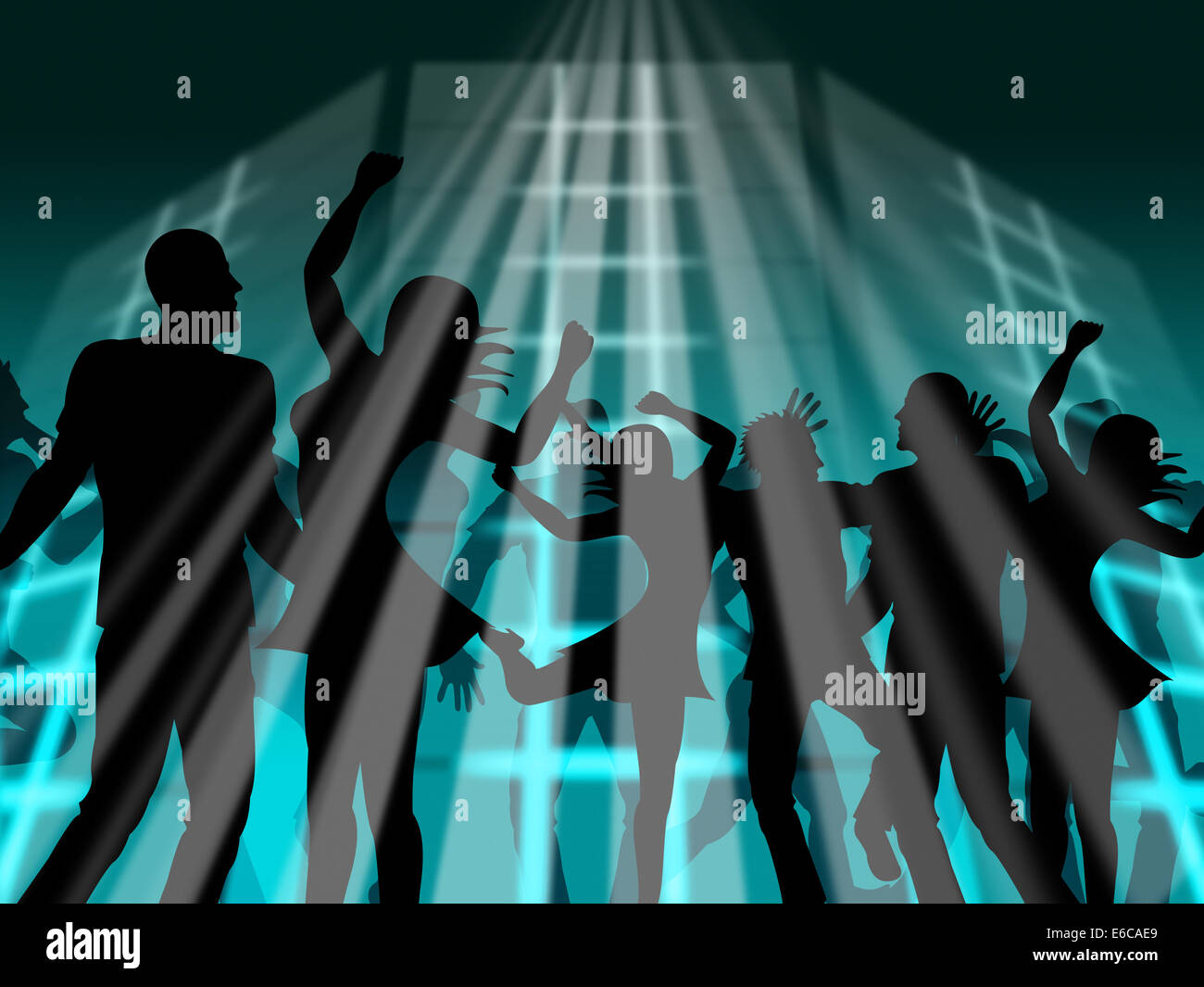 Dancing Party Showing Dance Nightclub And Joy Stock Photo - Alamy