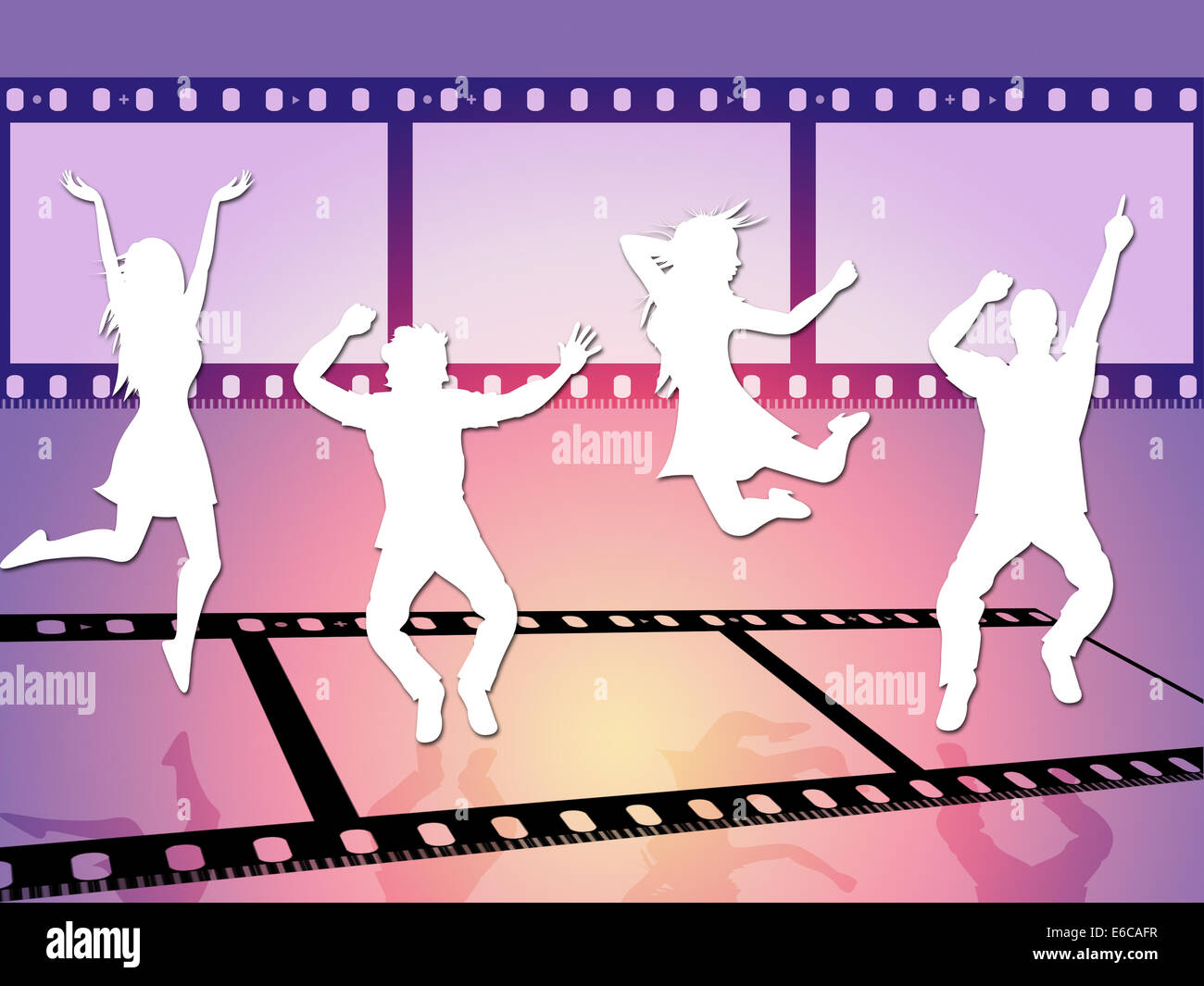 Dancing Disco Meaning Camera Film And Discotheque Stock Photo - Alamy