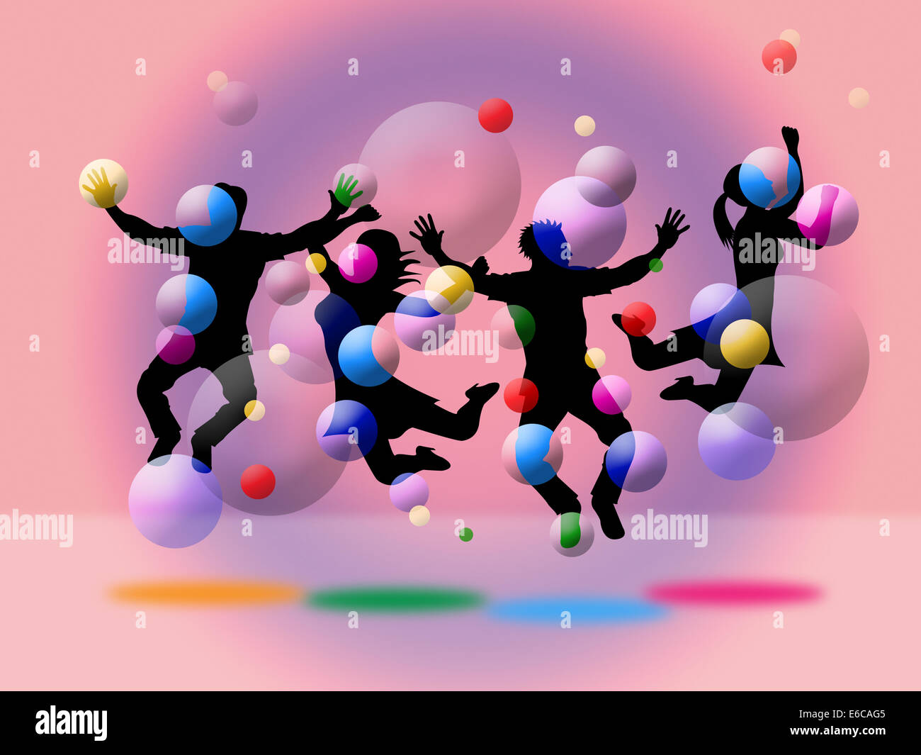 Kids Bubbles Representing Youngster Jubilant And Children Stock Photo ...