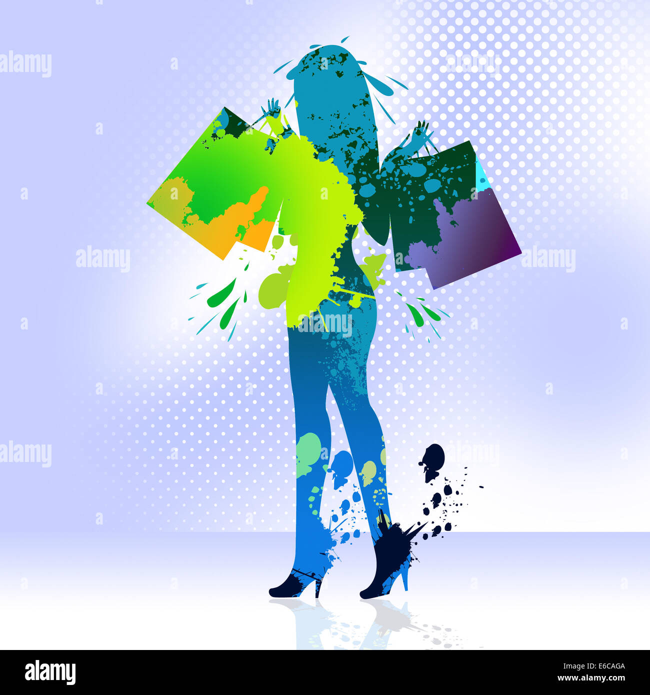 Shopping Shopper Indicating Retail Sales And Merchandise Stock Photo ...