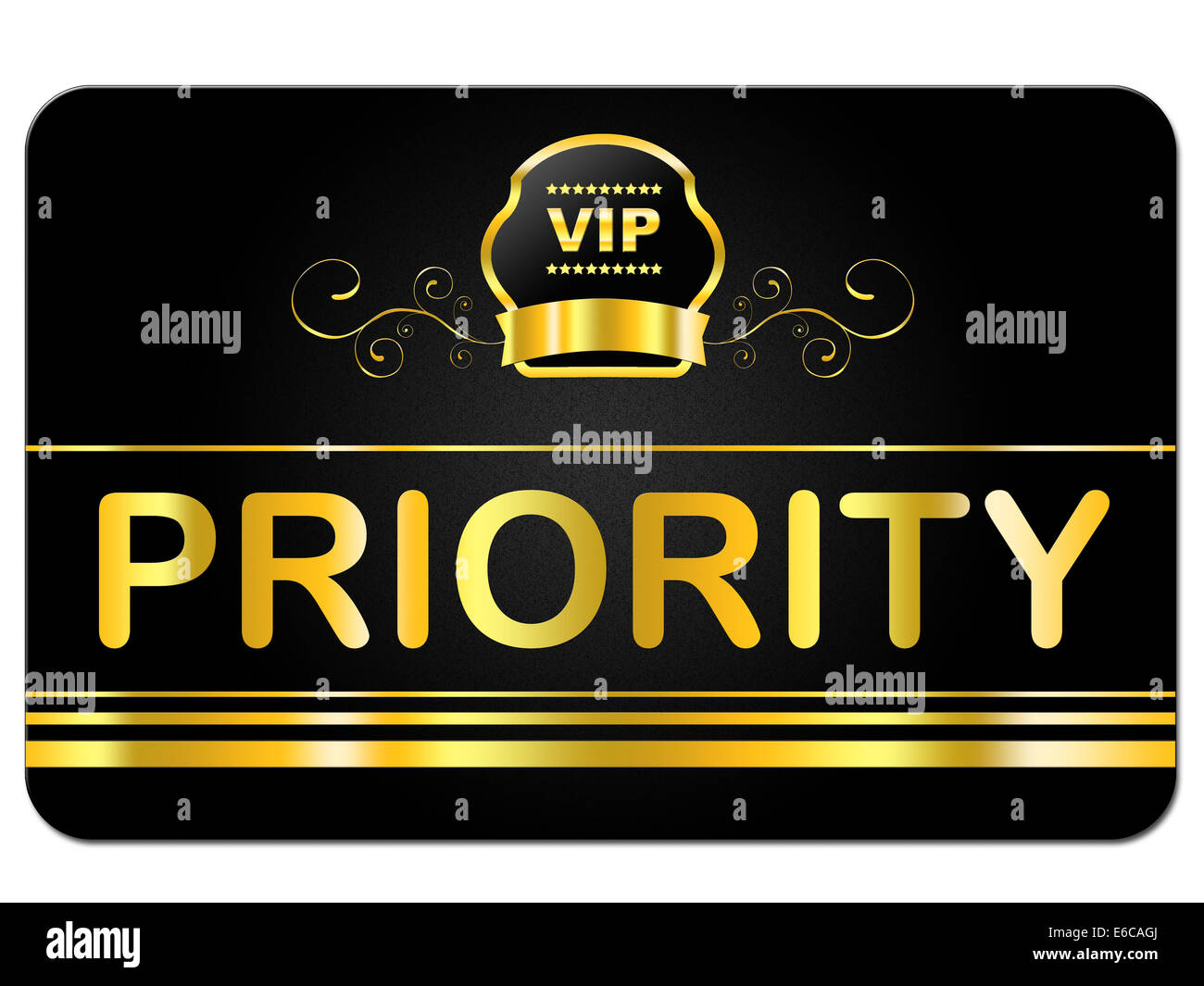 Membership Card Representing Very Important Person And Top Priority ...