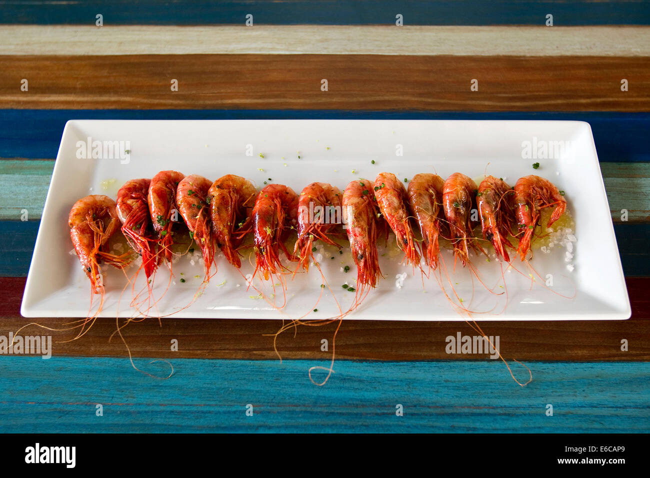 Ingredients and plates mixing modern and Mediterranean flavors Stock ...