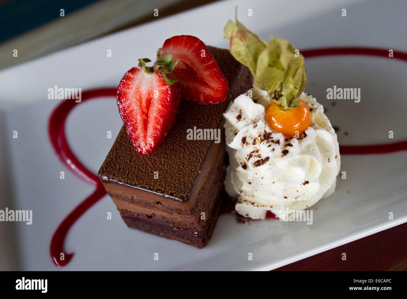 Ingredients and plates mixing modern and Mediterranean flavors Stock ...