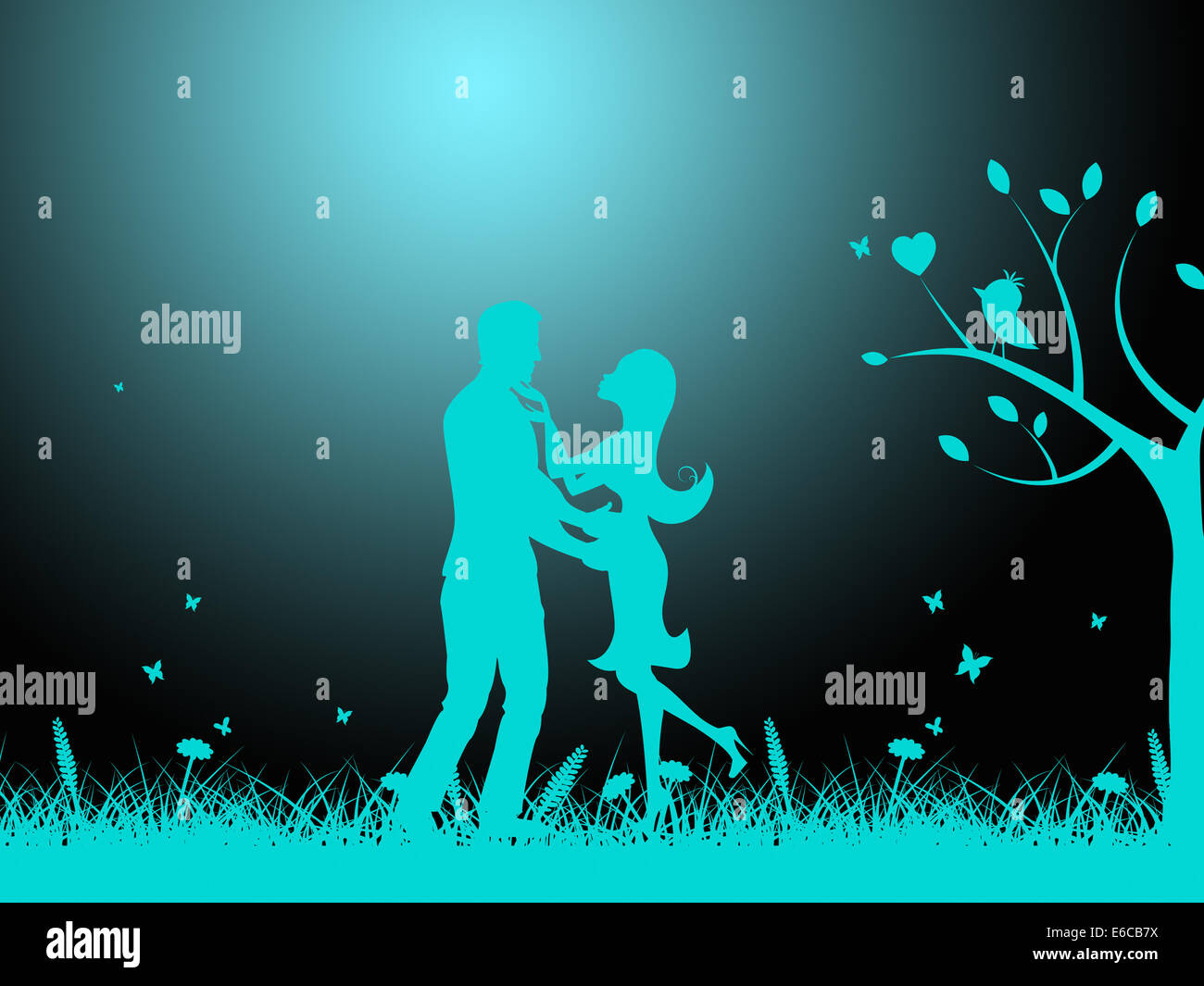 Night Love Showing Darkness Passion And Loving Stock Photo - Alamy