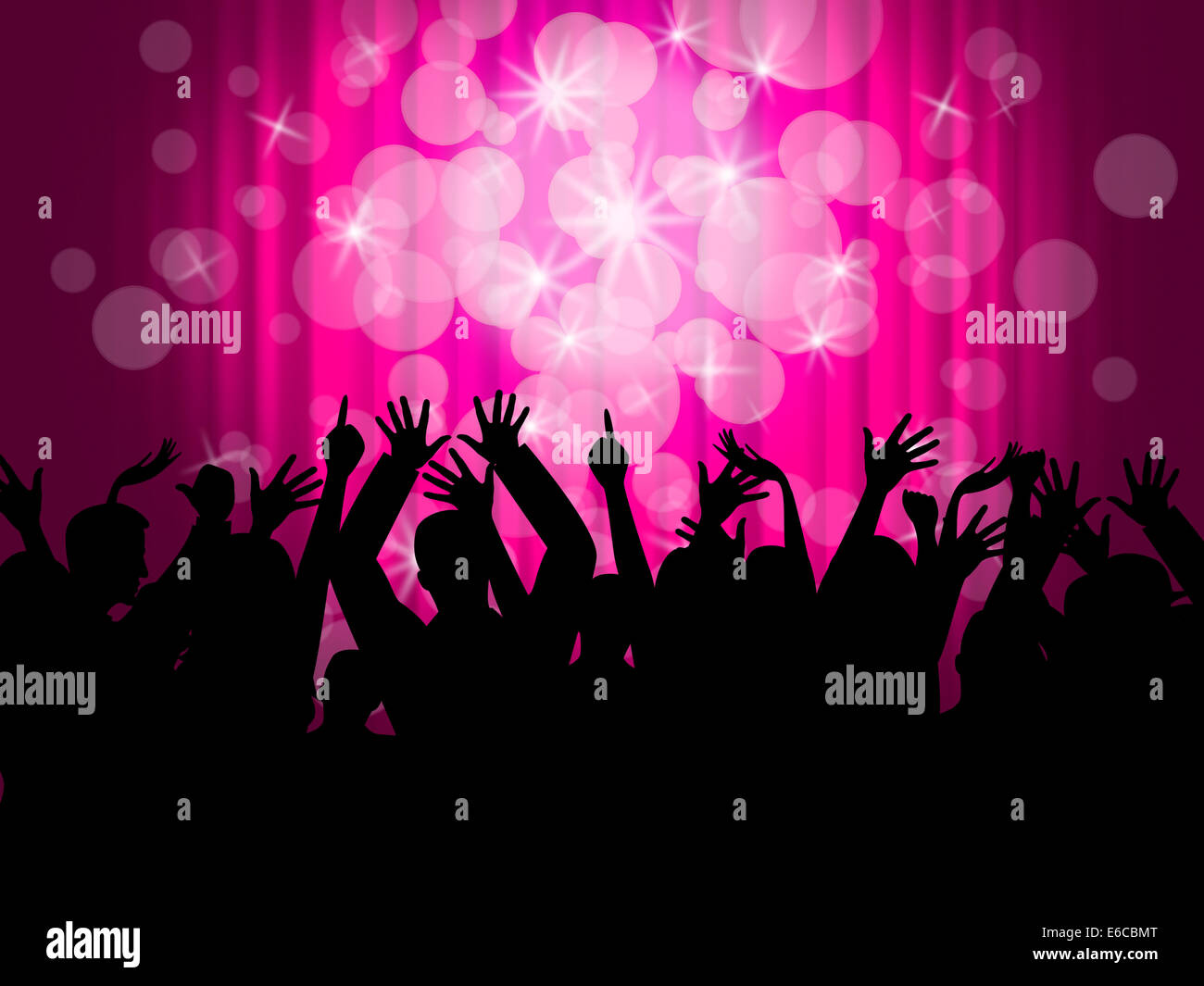 Audience Spectators Indicating Group Of People And Text Space Stock ...