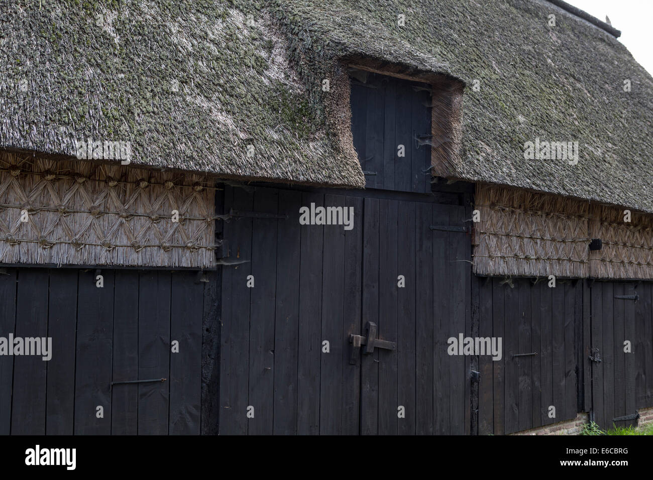 Barn belonging to a traditional Saxon farm in the province "Drenthe" in ...